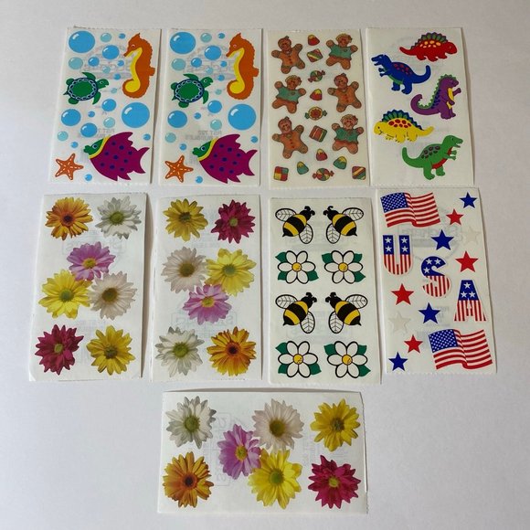 Other | Vintage Frances Meyer Stickers Gingerbread Dinosaurs Flowers ...